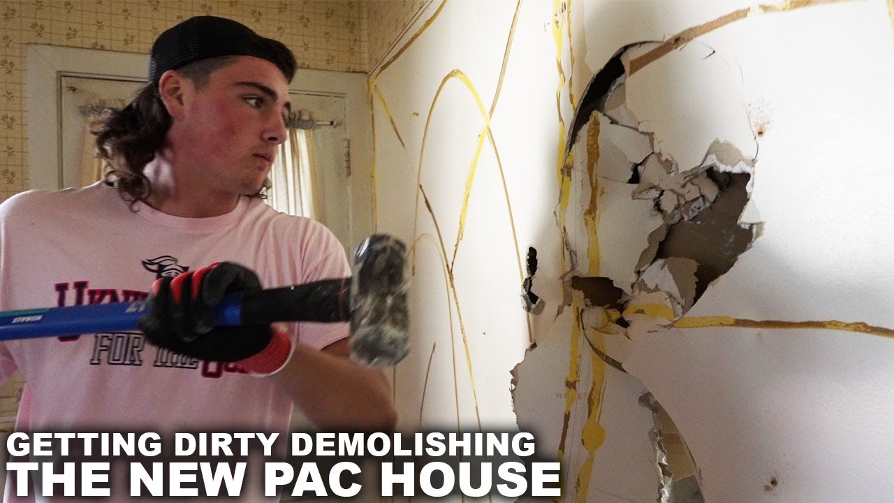 Pac House Renovation Begins By Demolishing The Walls - YouTube