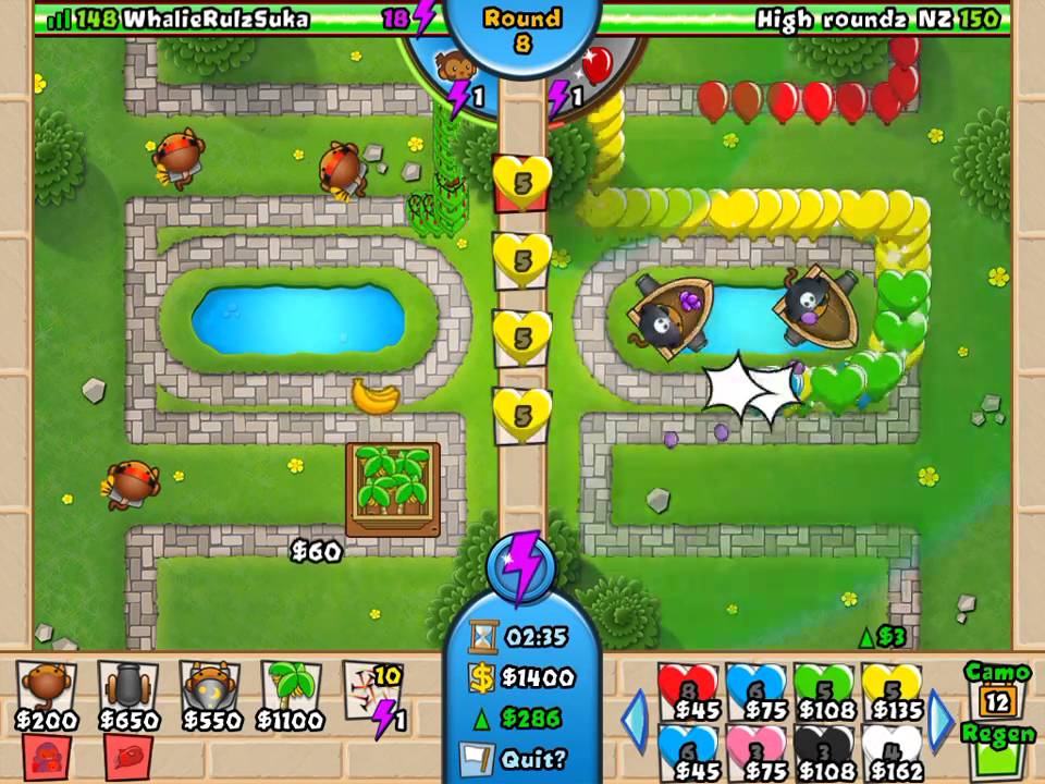 BTD Battles- Quadruple MOAB - YouTube