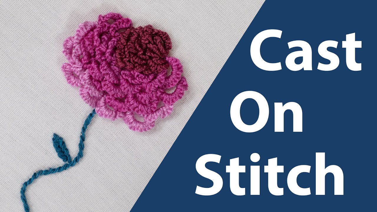 How to Sew a Cast On Embroidery Stitch - YouTube