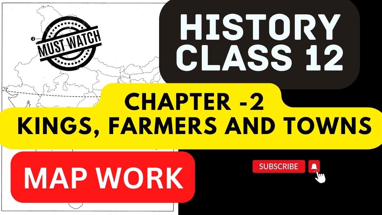 Class 12th history chapter 2 King Farmers And Towns MAP I Important map ...
