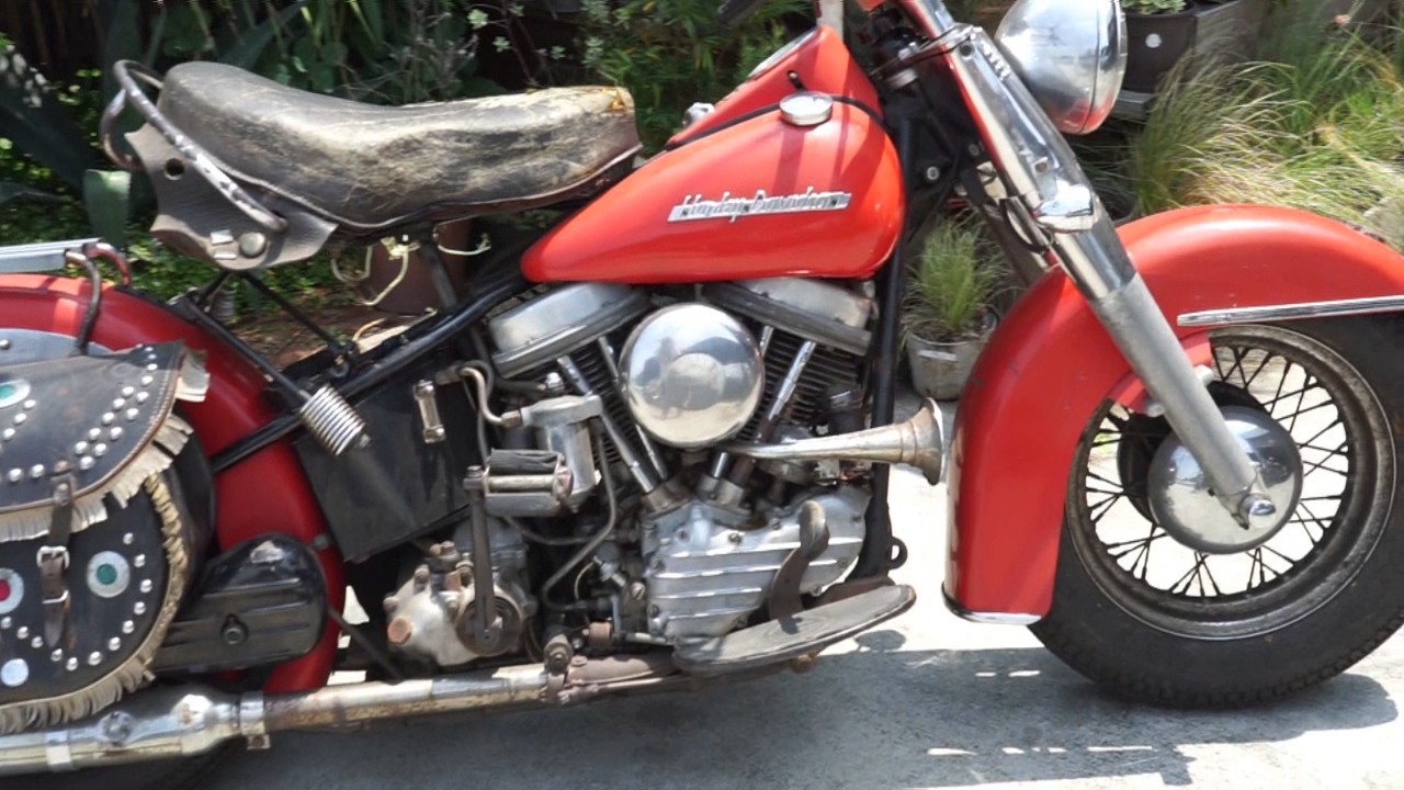 1954 PANHEAD FLF PEPPER RED ORIGINAL PAINT - YouTube