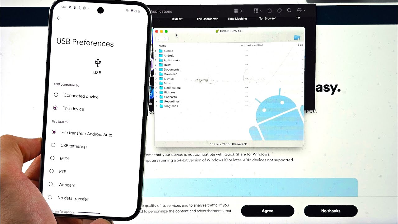 How To Connect Google Pixel 9 Pro (XL) to Mac Laptop/Computer - YouTube