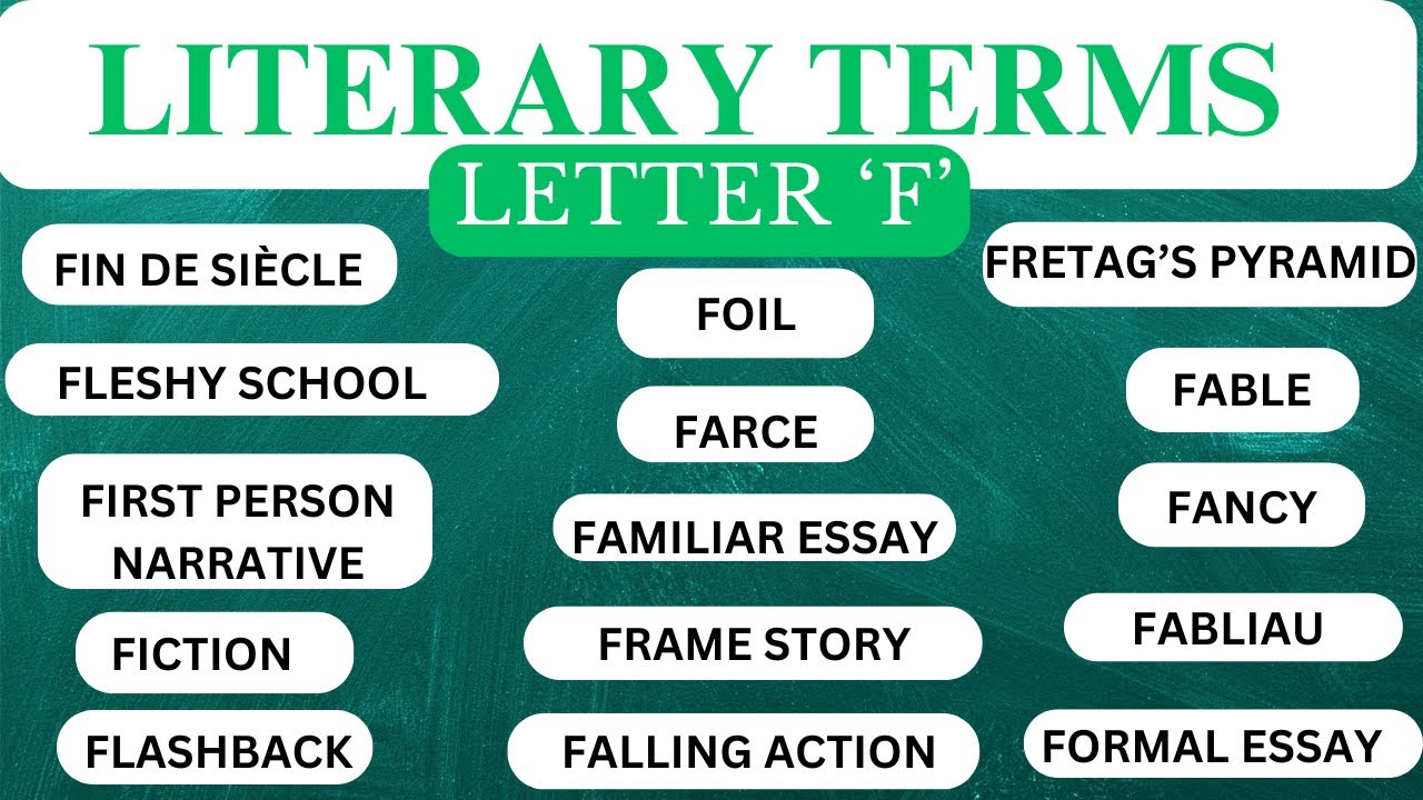 Literary Term Series: Letter F// Dictionary of Literary Terms - YouTube