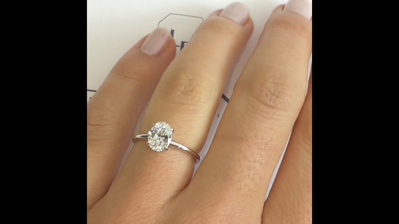 1 Carat Oval Diamond Engagement Ring YouTube