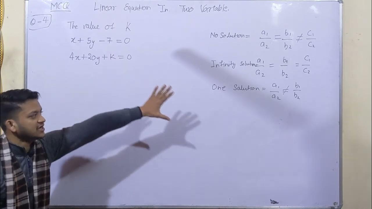 Linear Equation in Two Variables || MCQ|| Question-4 || SOSE maths ...