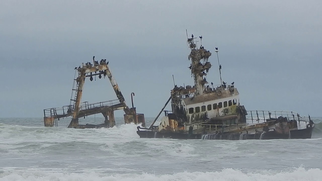 The Zeila wreck on Namibia Skeleton coast - YouTube
