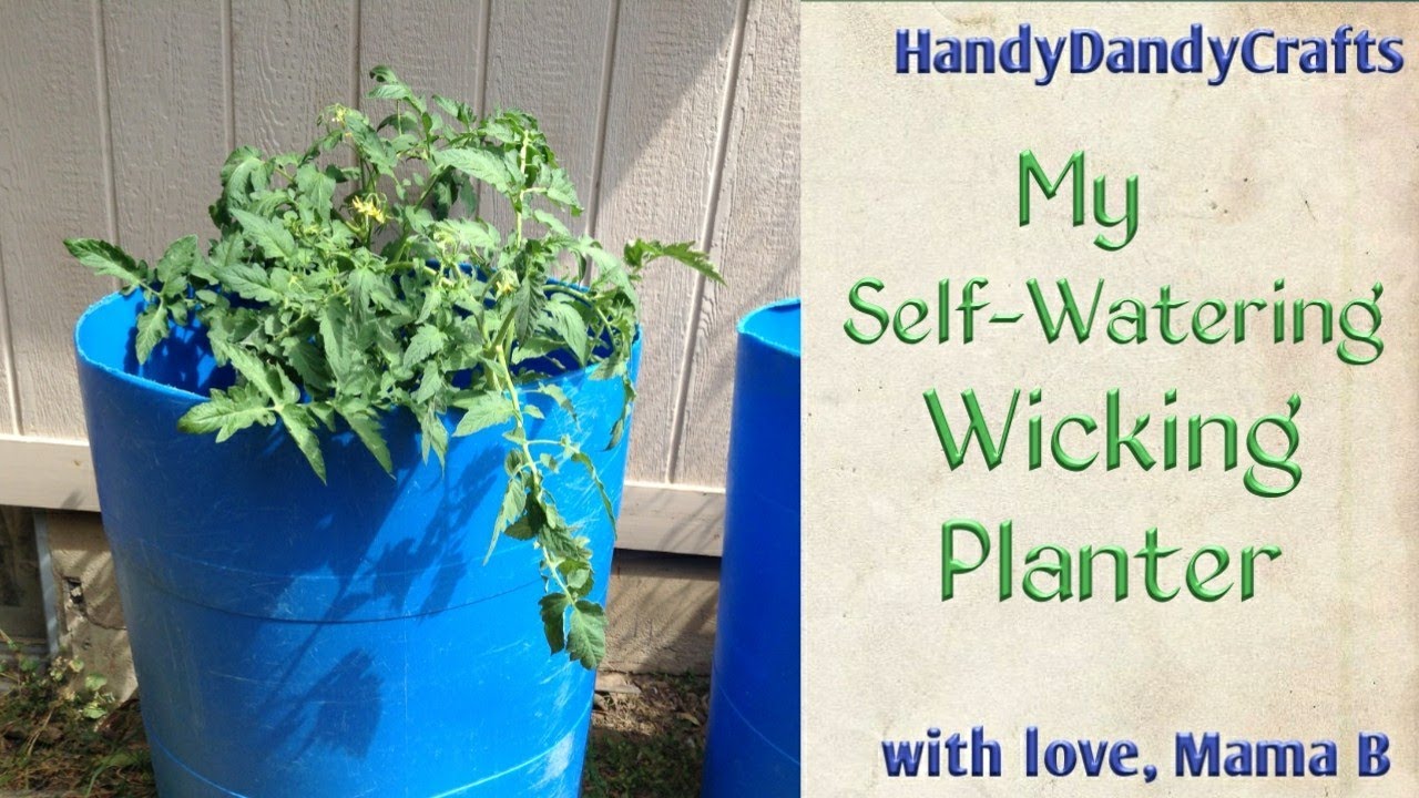 My Self-Watering Wicking Planter - YouTube