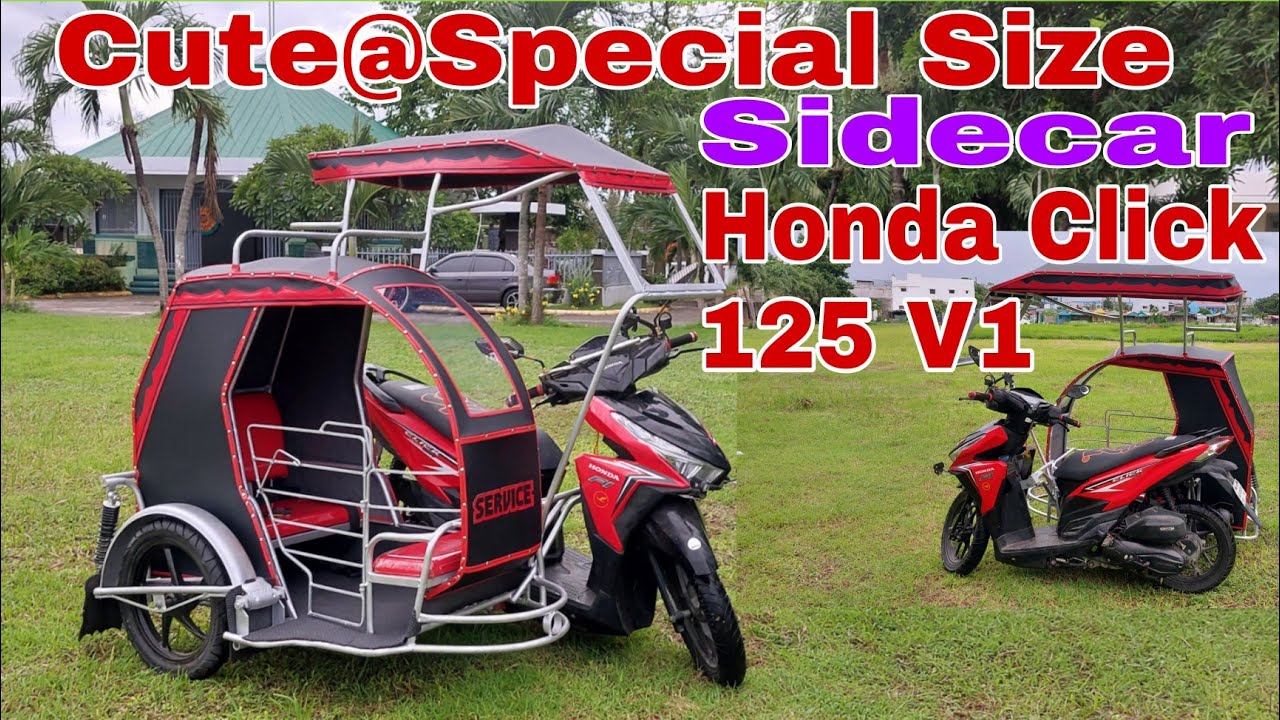 Honda Click 125 V1 w, Cute & Special Size Sidecar,56 cm,Wide,120 cm ...