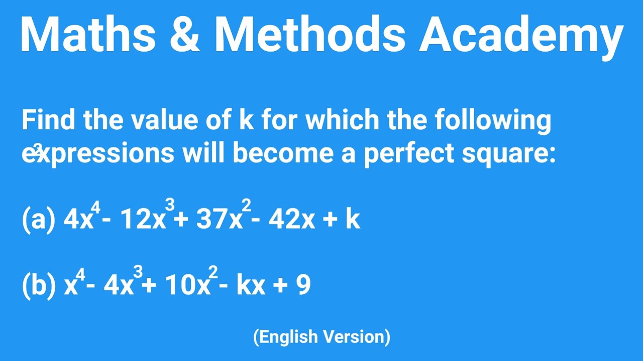 Square Root of Algebraic Expressions using division method Class 9 ...
