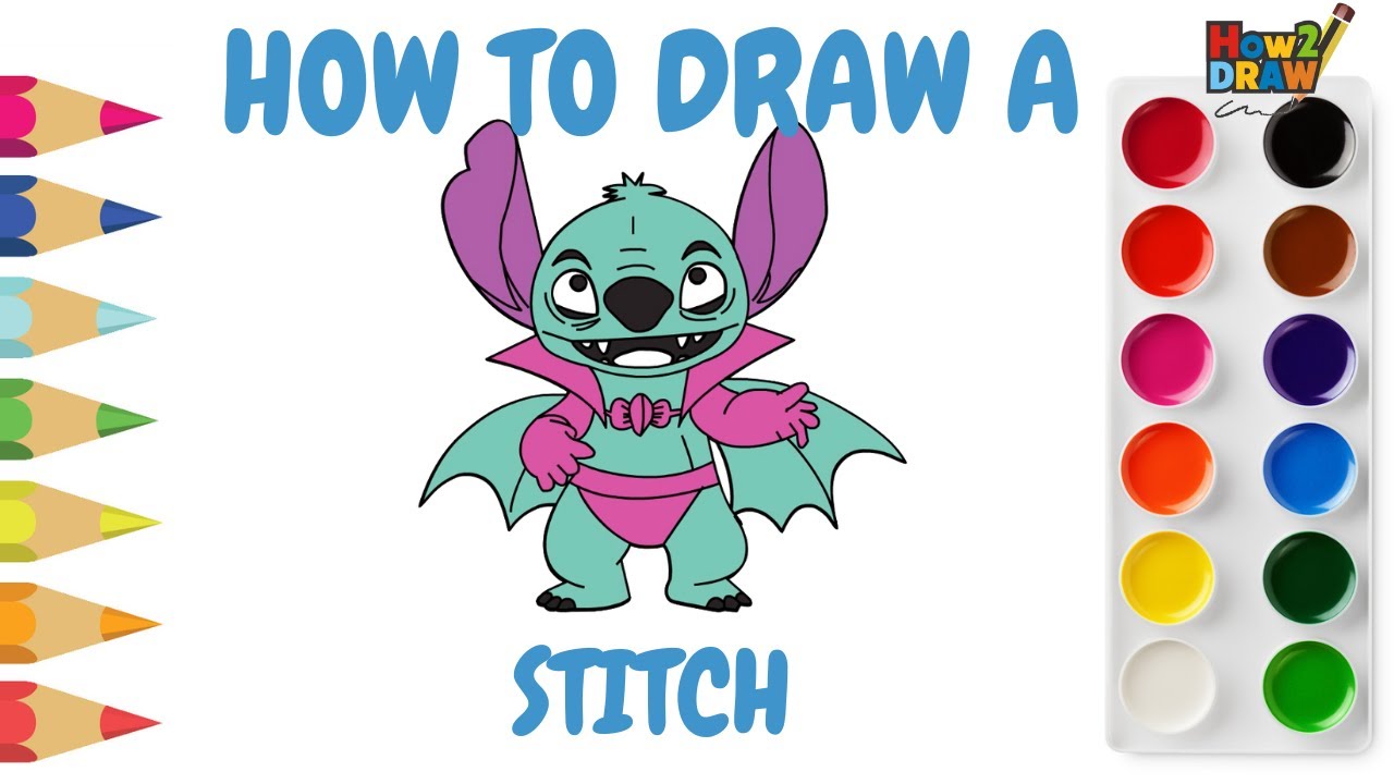 How To Draw | A Stitch - YouTube