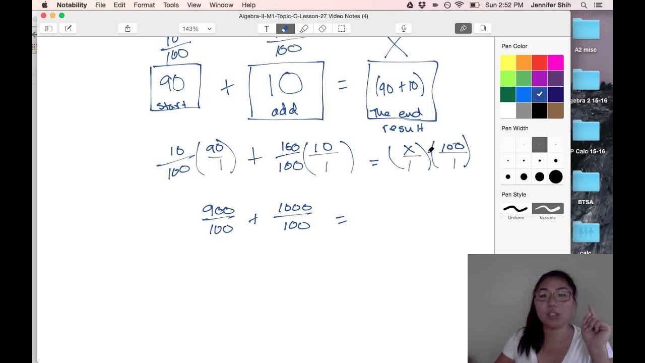 Algebra 2 Engage NY Module 1 Topic C Lesson 27 Part 2 of 2 - YouTube