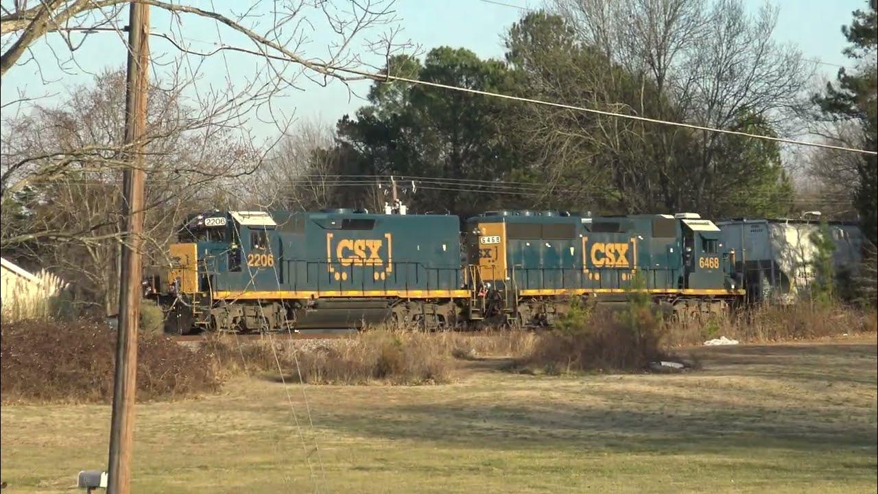Local CSX Train Passing Through Alexis With Locomotives GP35 No. 2206 And GP40-2 No. 6468 1-31 ...
