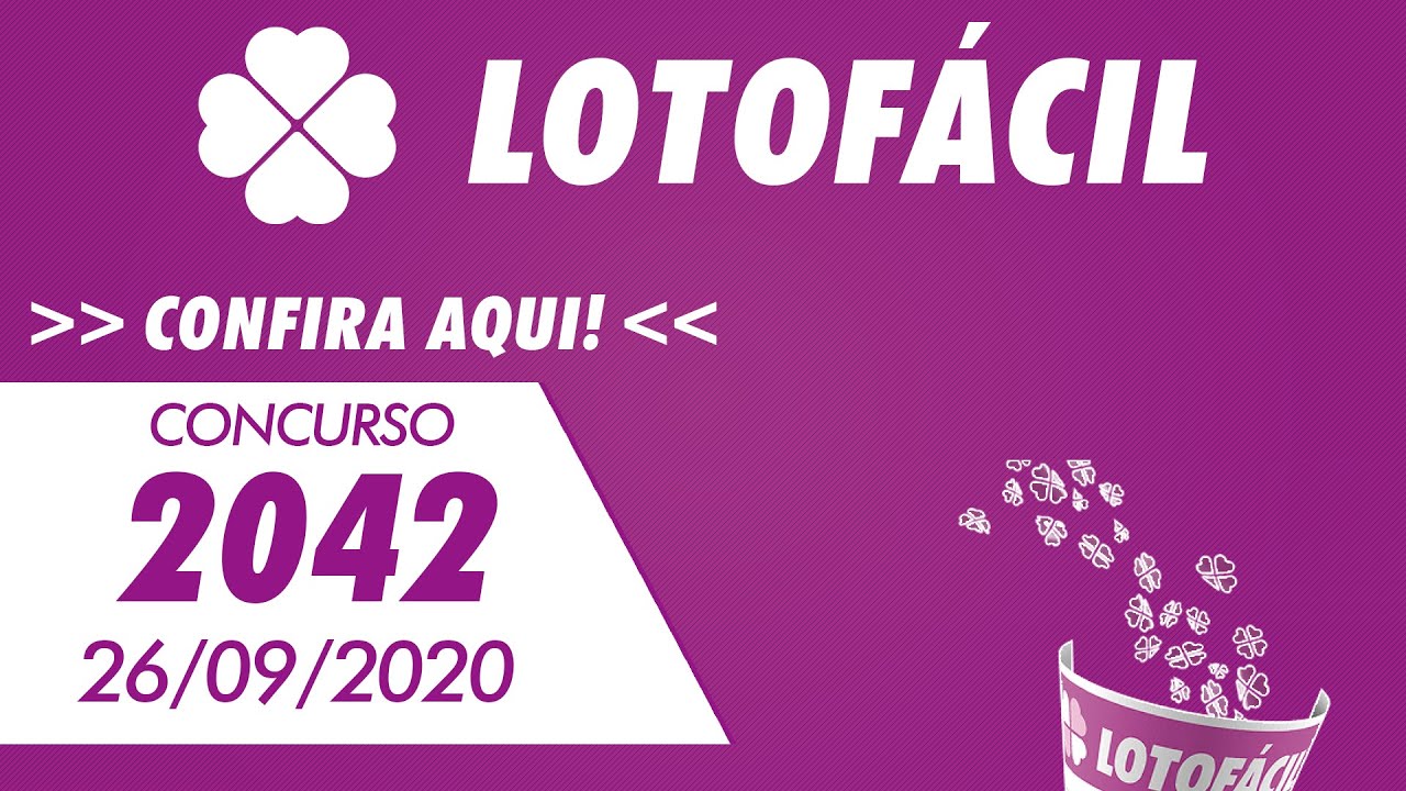 🍀 🍀 Resultado da Lotofácil 2042– Lotofácil 26/09/2020 - YouTube