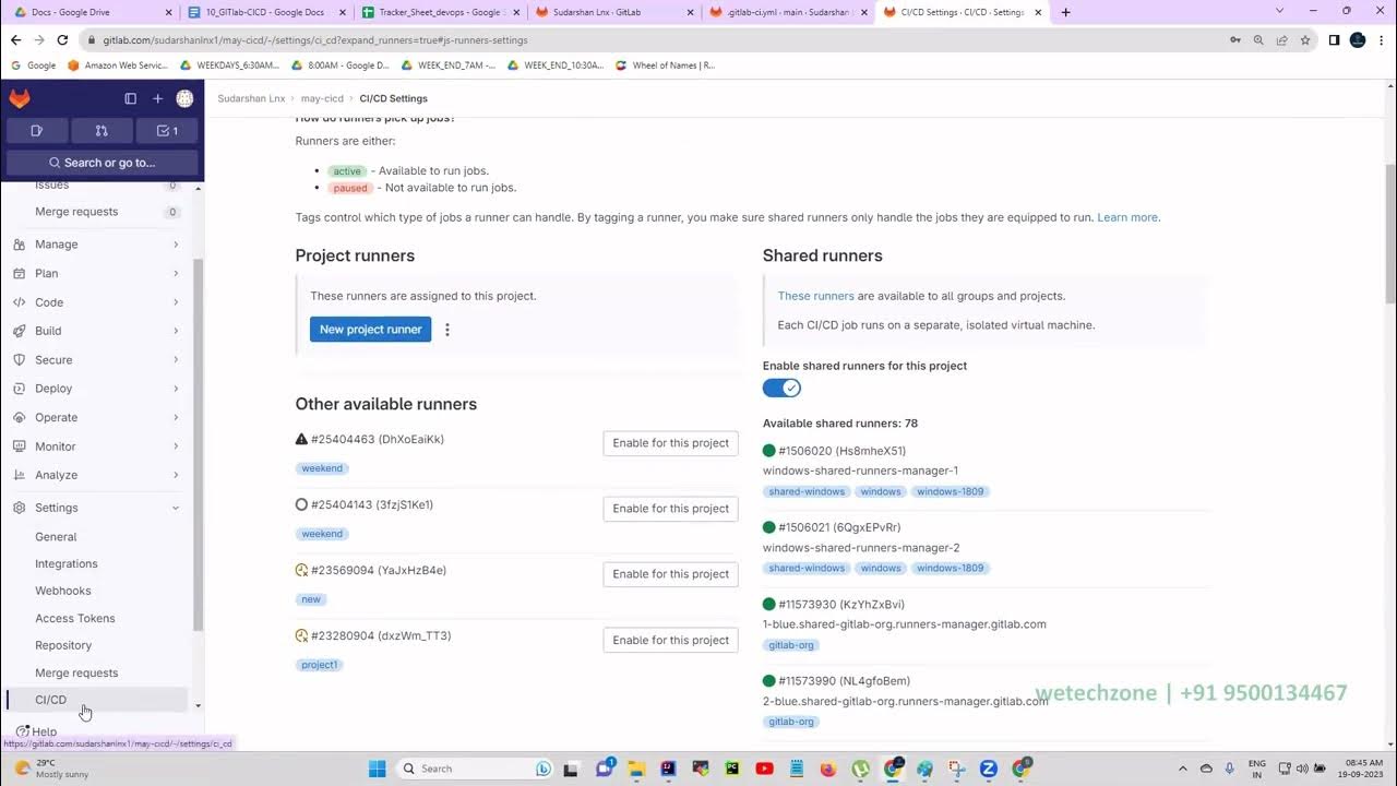 GitLab CI/CD and Configuring runners | LIVE DEMO | GITLAB END TO END ...