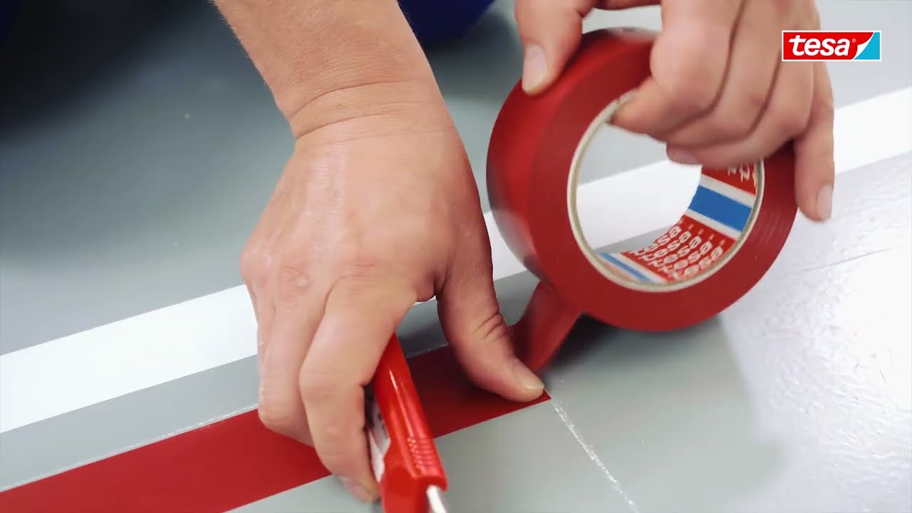 tesa 4169 - 1 PVC vloermarkeringstape - YouTube