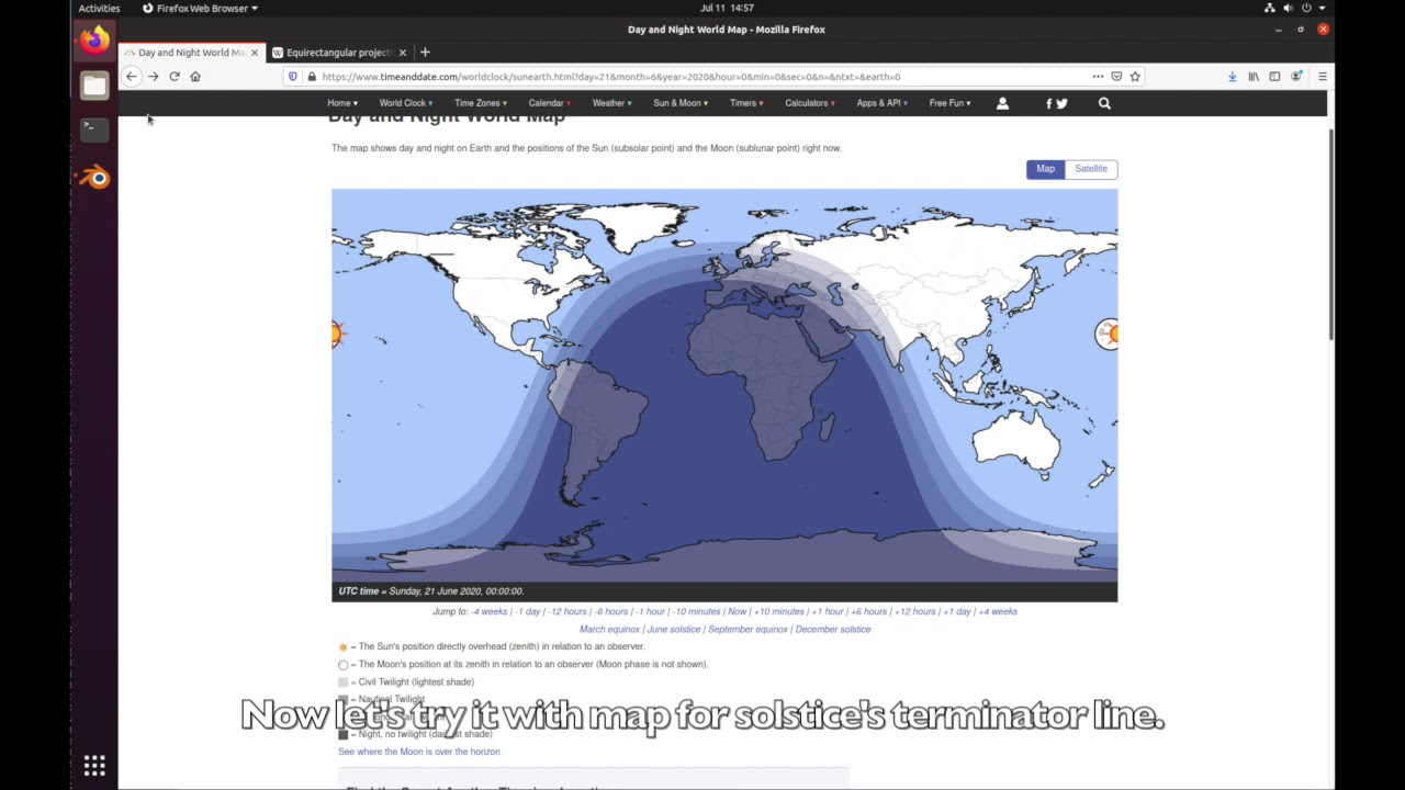 MrThriveAndSurvive & terminator line projection problem - YouTube