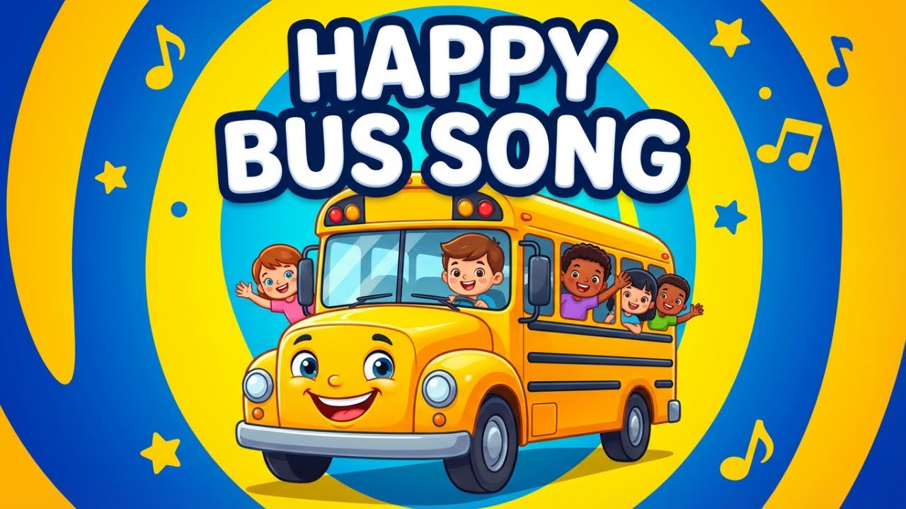 Happy Colorful School Bus Song 🚍🌈 | Learn Colors, Counting & Actions ...