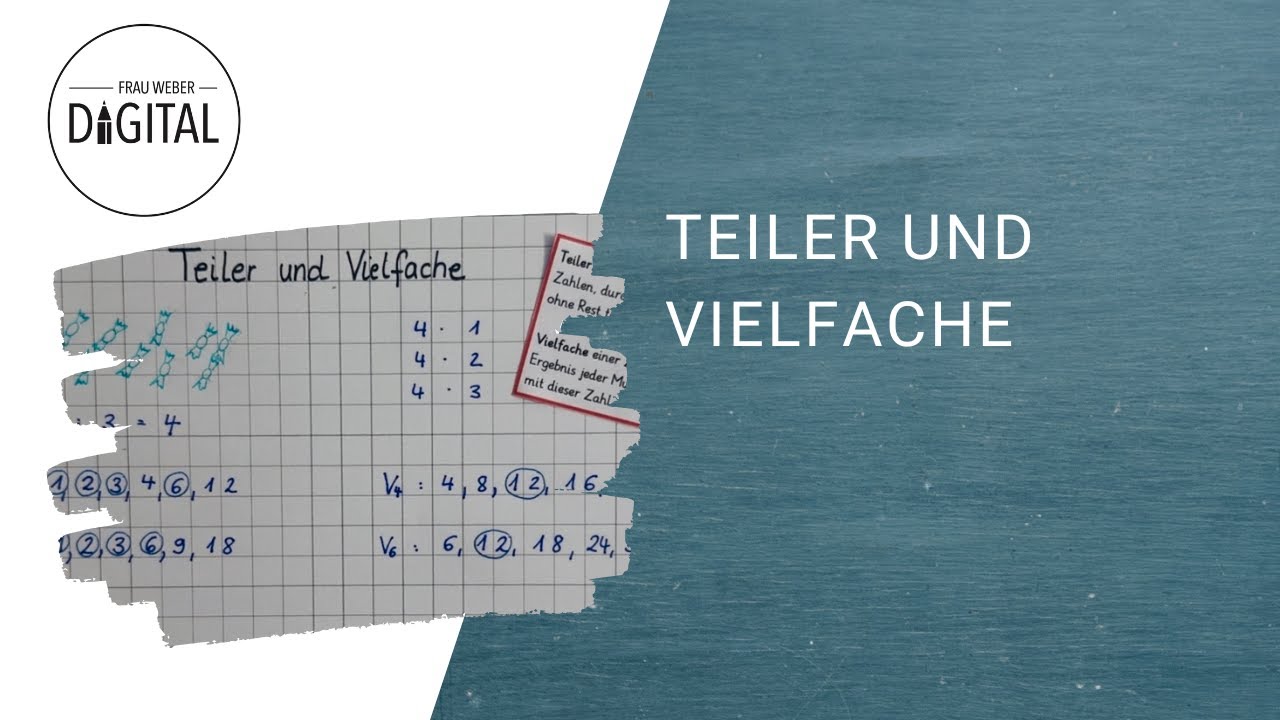 Teiler und Vielfache (inkl. Arbeitsblatt) - YouTube