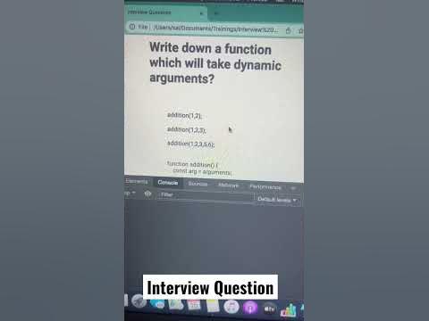 Interview Questions | Javascript | How to pass dynamic arguments to function? - YouTube