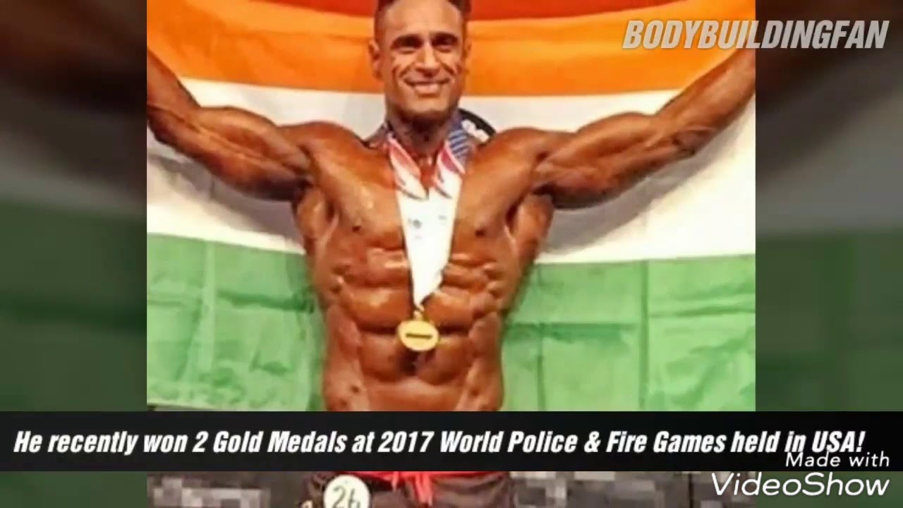 Indian police bodybuilder 💪 wins world police championship - YouTube