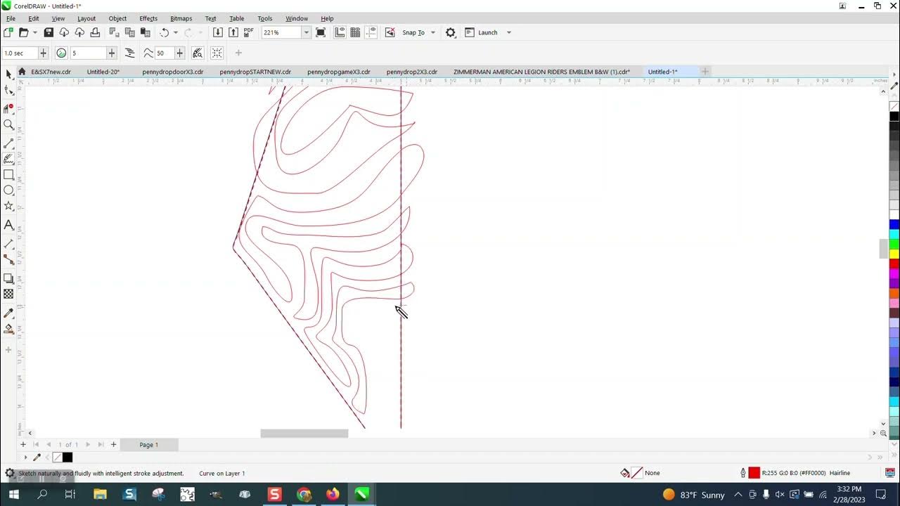 Corel Draw Tips & Tricks Seamless Pattern with the Live Sketch Part 3 STAR - YouTube
