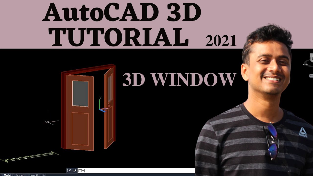 AutoCAD House Design | AutoCAD 3D Window | AutoCAD 3D Modelling ...