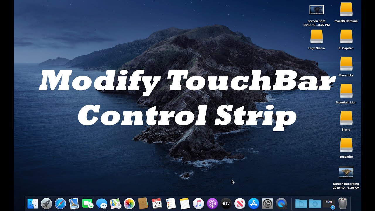 How-to Customize the Control Strip on the MacBook Pro (macOS Catalina ...