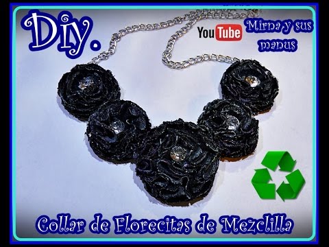 Diy. Collar de Mezclilla Mirna y sus manus.. Diy. Jeans Jewelry