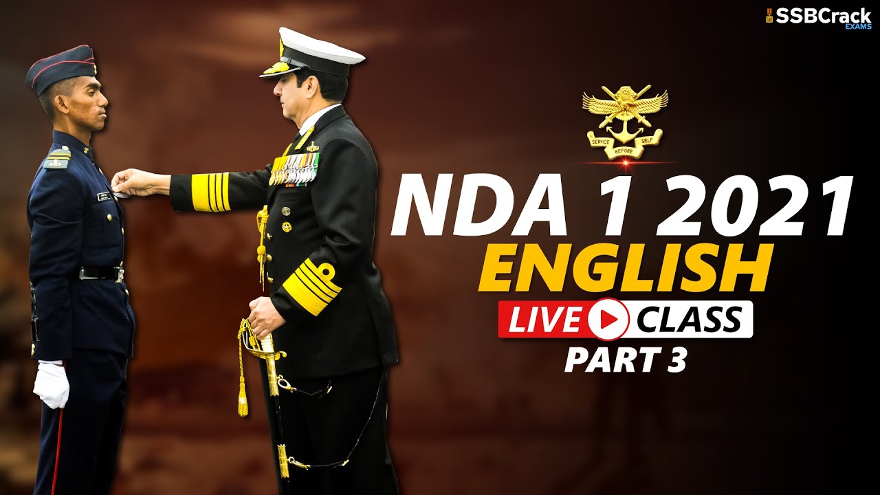 NDA 1 2021 English Live Class Part 3 | 15 April 2021 | - YouTube