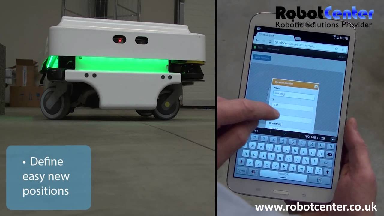 MiR100 An effective mobile robot for transport - YouTube
