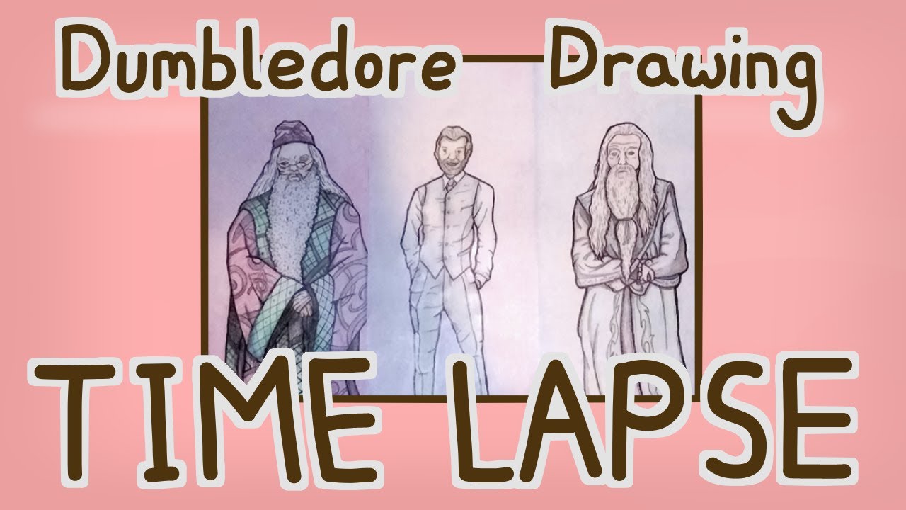 Drawing a Dumbledore fan piece! - YouTube