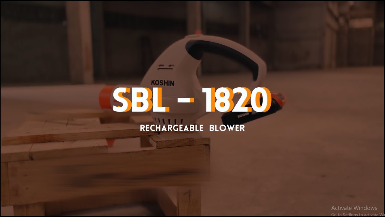 Rechargeable Blower KOSHIN SBL-1820 Series - YouTube