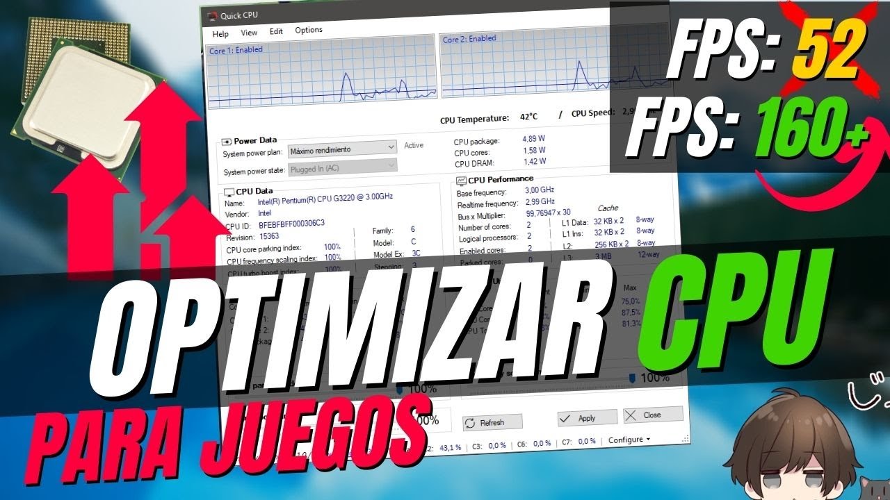 Cómo: optimizar el procesador / CPU para juegos | FPS Boost | 2024 ...