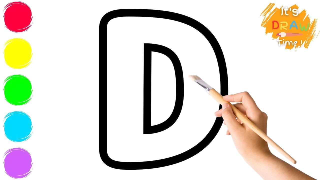 How to Draw with Gouache – Drawing Letter D | Step-By-Step Tutorial ...