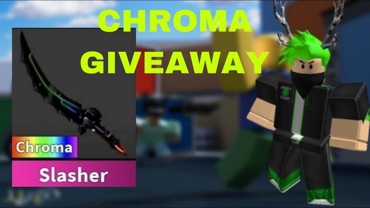 HUGE CHROMA GIVEAWAY! (Chroma Slasher) | Roblox MM2 - YouTube