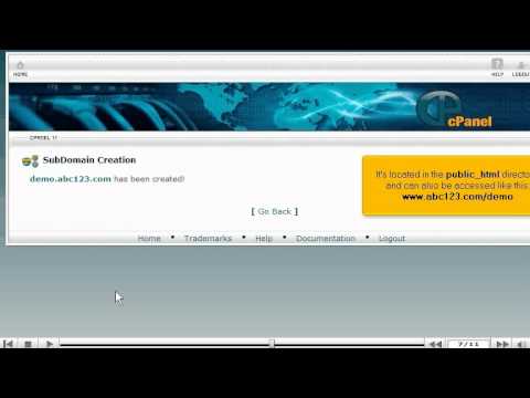 How to create a subdomain in CPANEL - CPANEL Video Tutorials (CPANEL 11) - YouTube