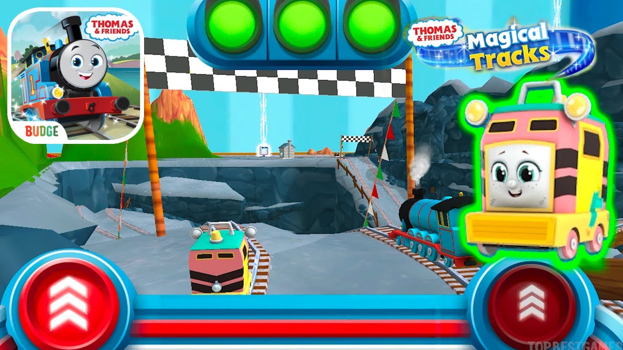 Thomas & Friends Magical Tracks! 🌈🎮 Carly Races down Lava Quarry with ...