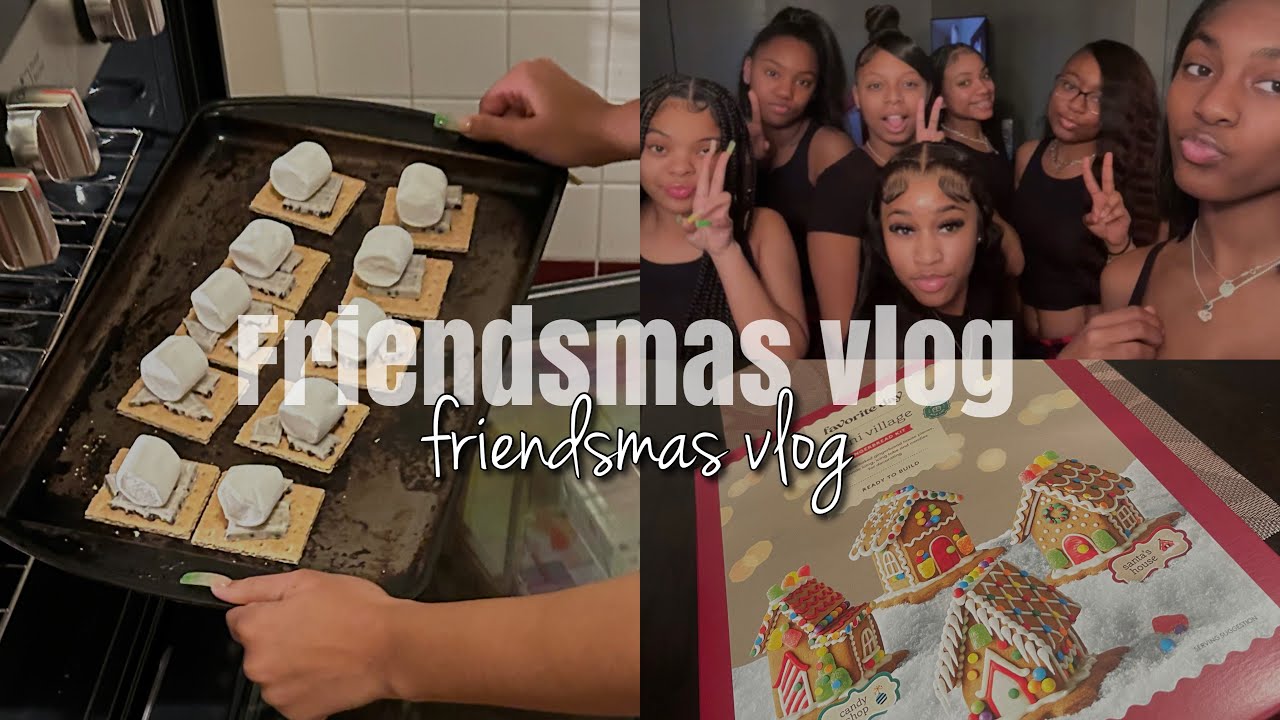Friendsmas/girls night in, making s'mores, gingerbread houses etc.. 🎄 ...