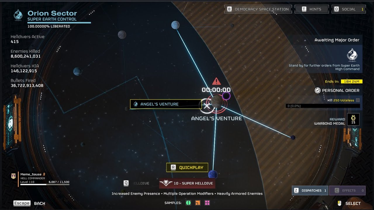 Helldivers 2 - The meridian Black hole tears Angels Venture apart - YouTube