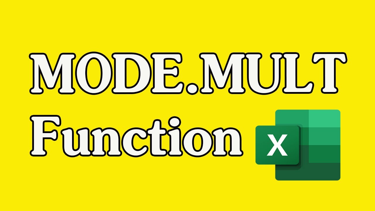 How To Use The MODE MULT Function In Excel YouTube How To Use The MODE MULT Function In Excel YouTube