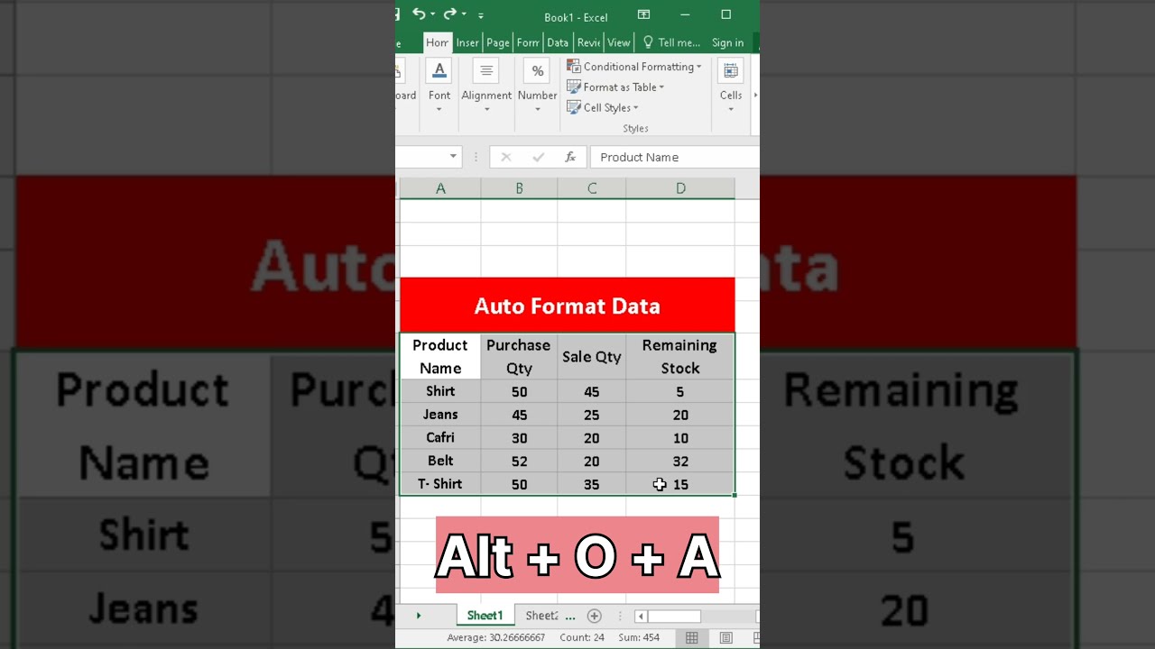 Auto Formatting Shortcut In Excel short excel YouTube Auto Formatting Shortcut In Excel short excel YouTube