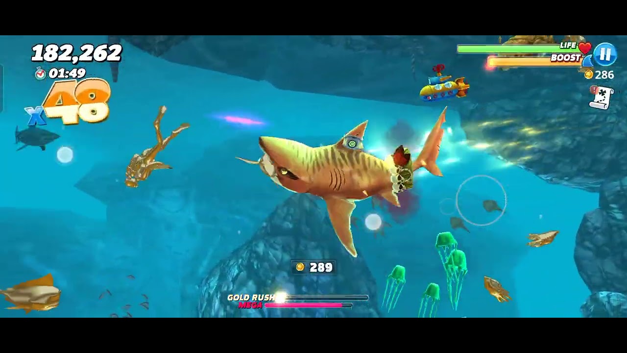 hungry shark evolution game new fish unlocked - YouTube