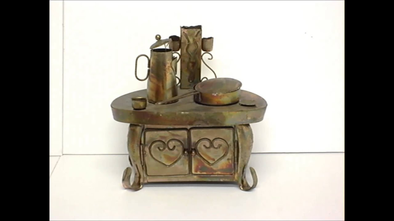 Copper Welded Metal Wood Cook Stove with Music Box and Animated Kettle ...