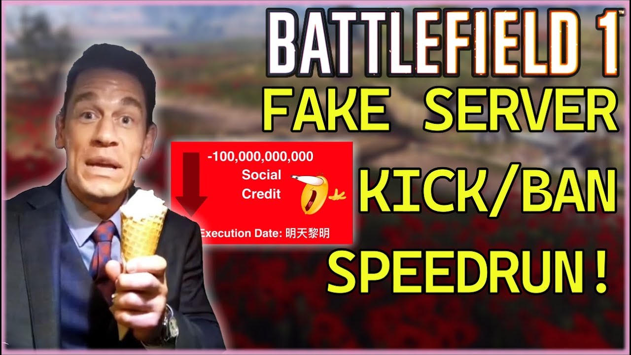Battlefield 1: Fake server kick/ban speed run (36:30) - YouTube