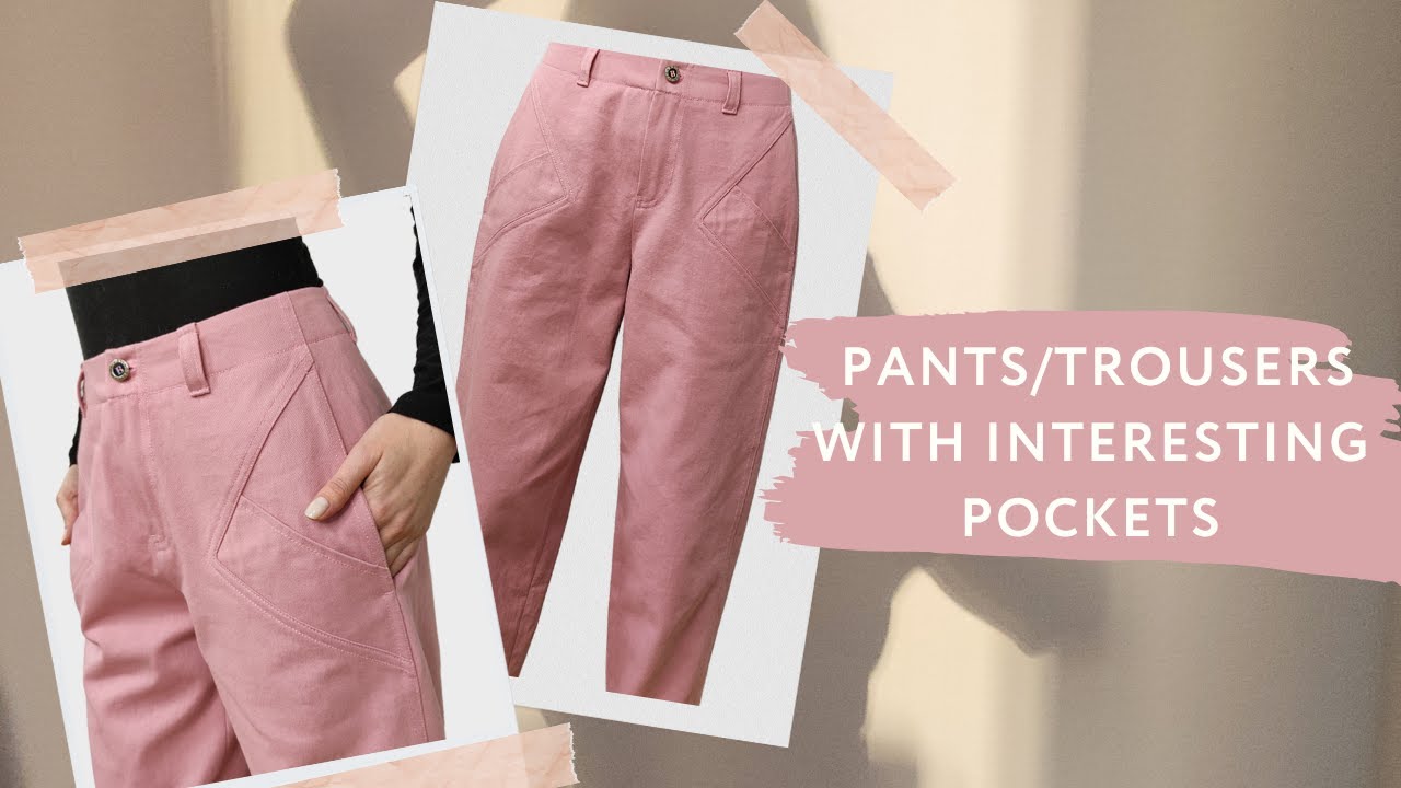 ASMR sewing Pants/Trousers with interesting pockets - YouTube