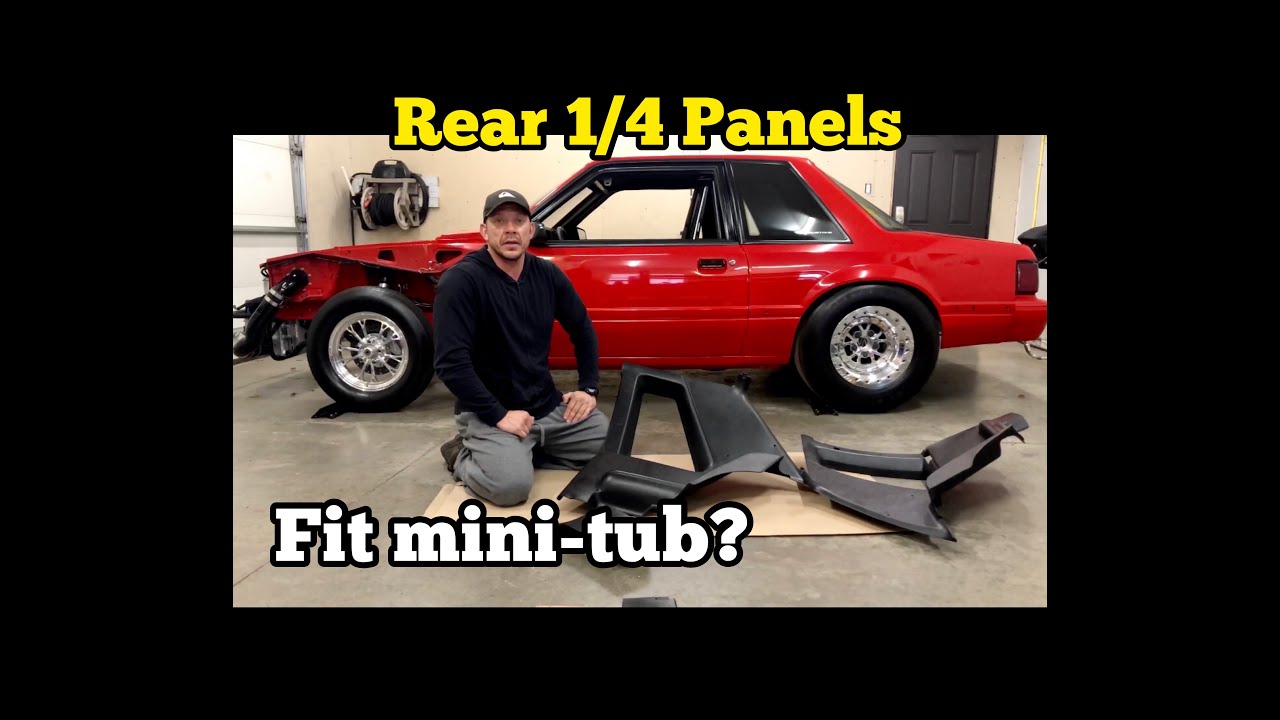 HOW TO: INSTALL REAR 1/4 PANELS AROUND MINI TUB | Turbo Foxbody Notch ...