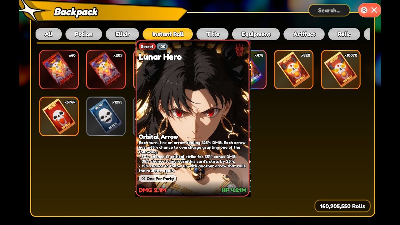Anime Card Clash 11 QUADRILLION pull in 160m rolls - YouTube