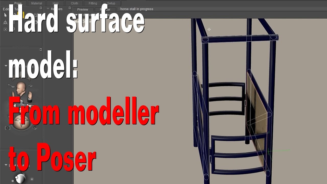Hard surface model from modeller to Poser - YouTube