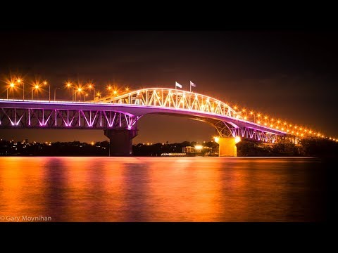 Waitangi Day Habour Bridge Light Display (2019) Auckland, New Zealand ...