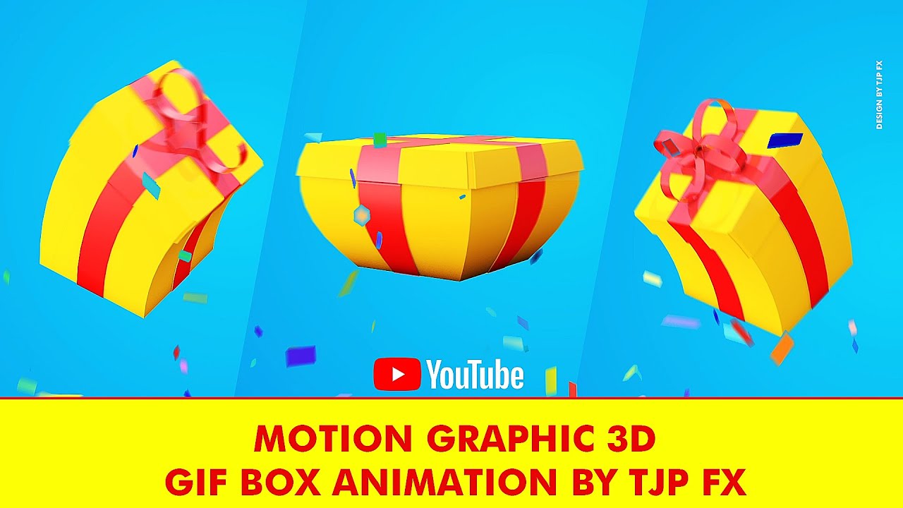 Motion graphic 3D GIF BOX animation by TJP FX - YouTube